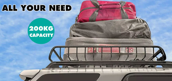 Universal Travel Roof Rack Basket Car Luggage Carrier Steel Cage Vehic ...