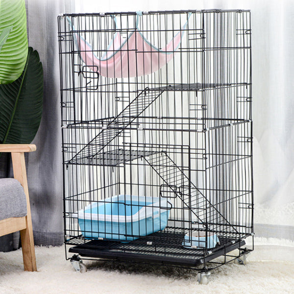 3 Level Rabbit Bird Cage Ferret Parrot Aviary Cat Rat Aviary Budgie Ha ...