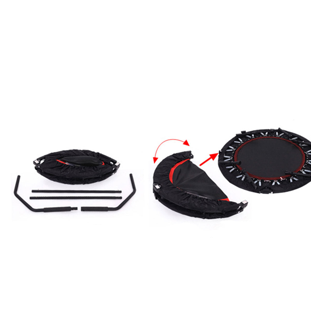 40" Mini Trampoline Handrail Exercise Workout Cardio Rebounder Indoor ...