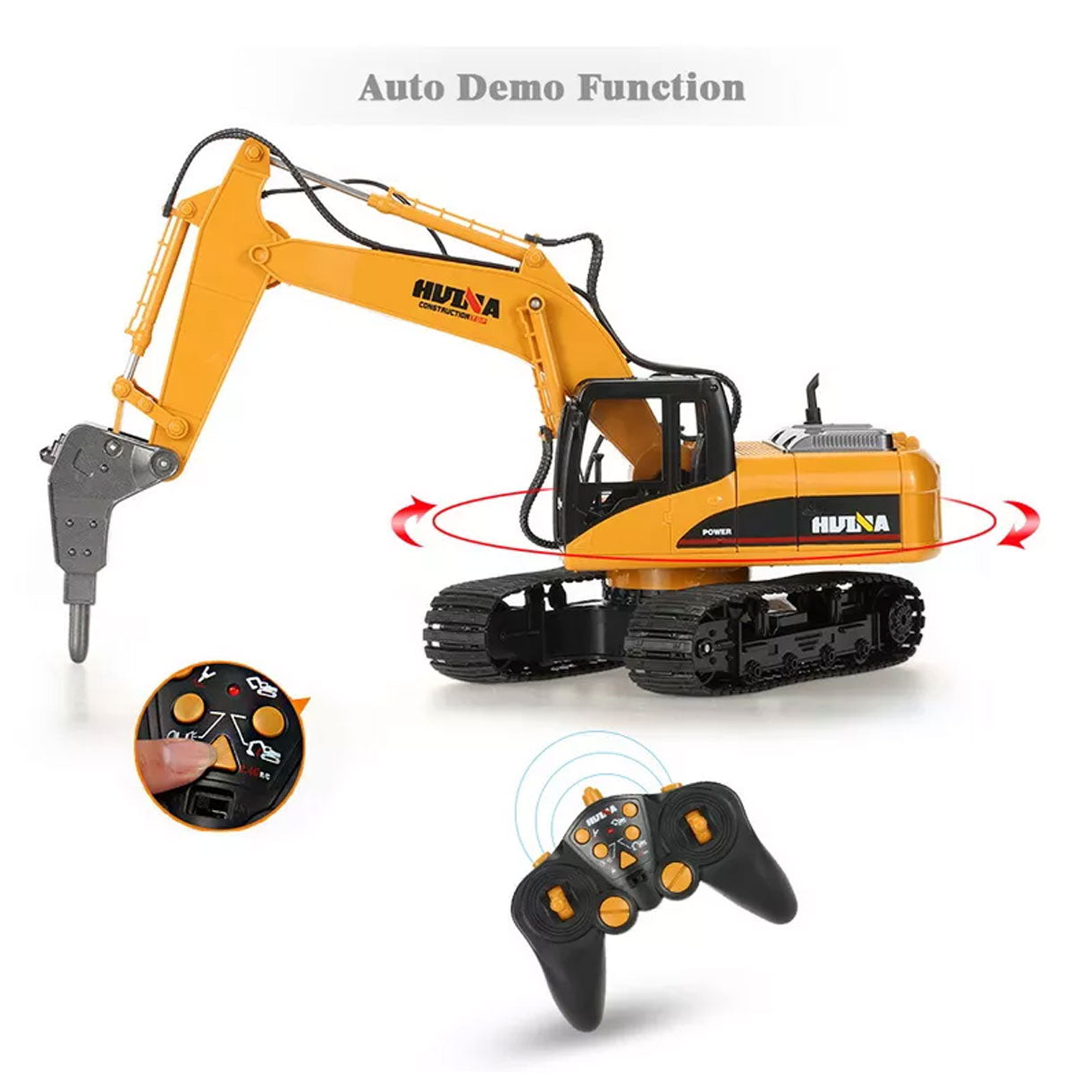 HUINA 1/14 16CH RC Broken Drill Drilling Excavator Construction Vehicl ...
