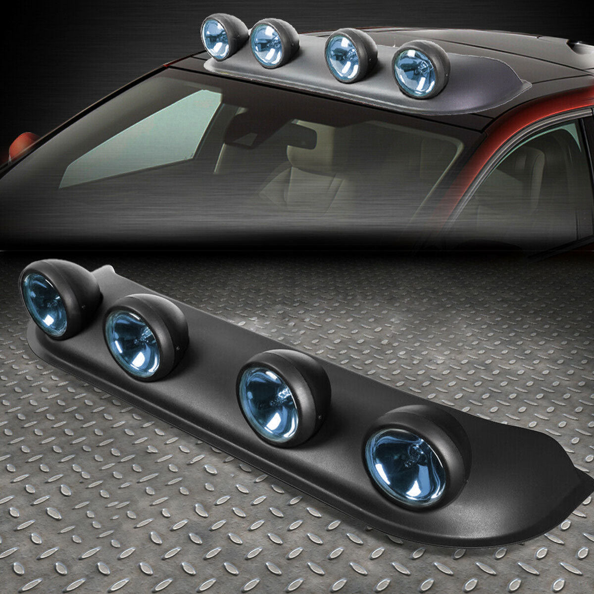 4X4 Car Black Housing NEO Clear Lens Off-Road Roof Top Mounted Rally F ...